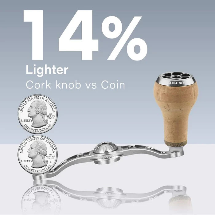 Gomexus 120mm Cork Crank Handle 7x4mm for Shimano SLX DC Tranx 100 200 ...