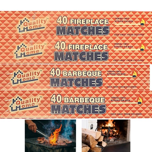 8 Boxes Wooden 11” Long Barbeque Matches (320 pieces) New & sealed | eBay