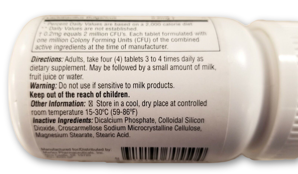 MARLEX Lactobacillus Tablets 50 ct ^ | eBay