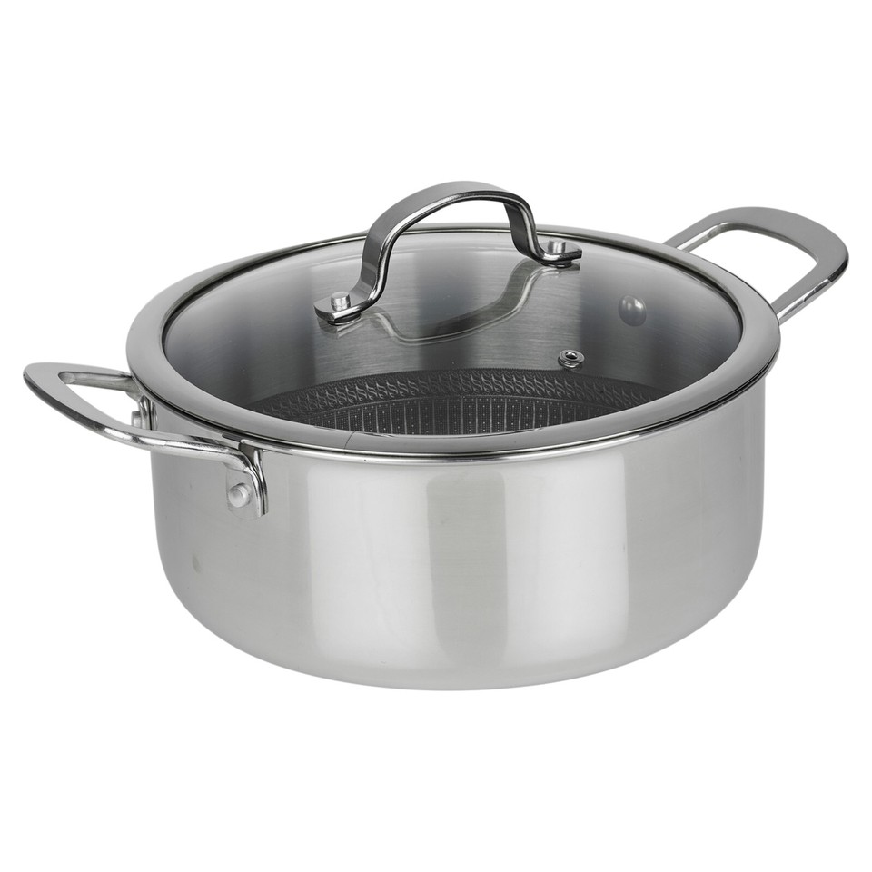 Hextec Non Stick Stainless Steel Aluminium Induction Cookware Tempered ...