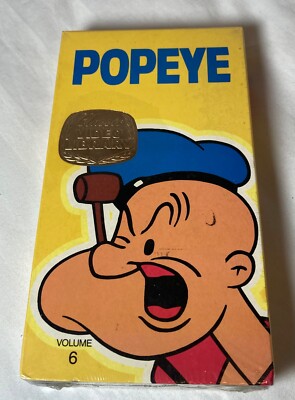 Sealed New 1989 Popeye VHS Cartoon Classic Video Library GTK Volume 6 ...