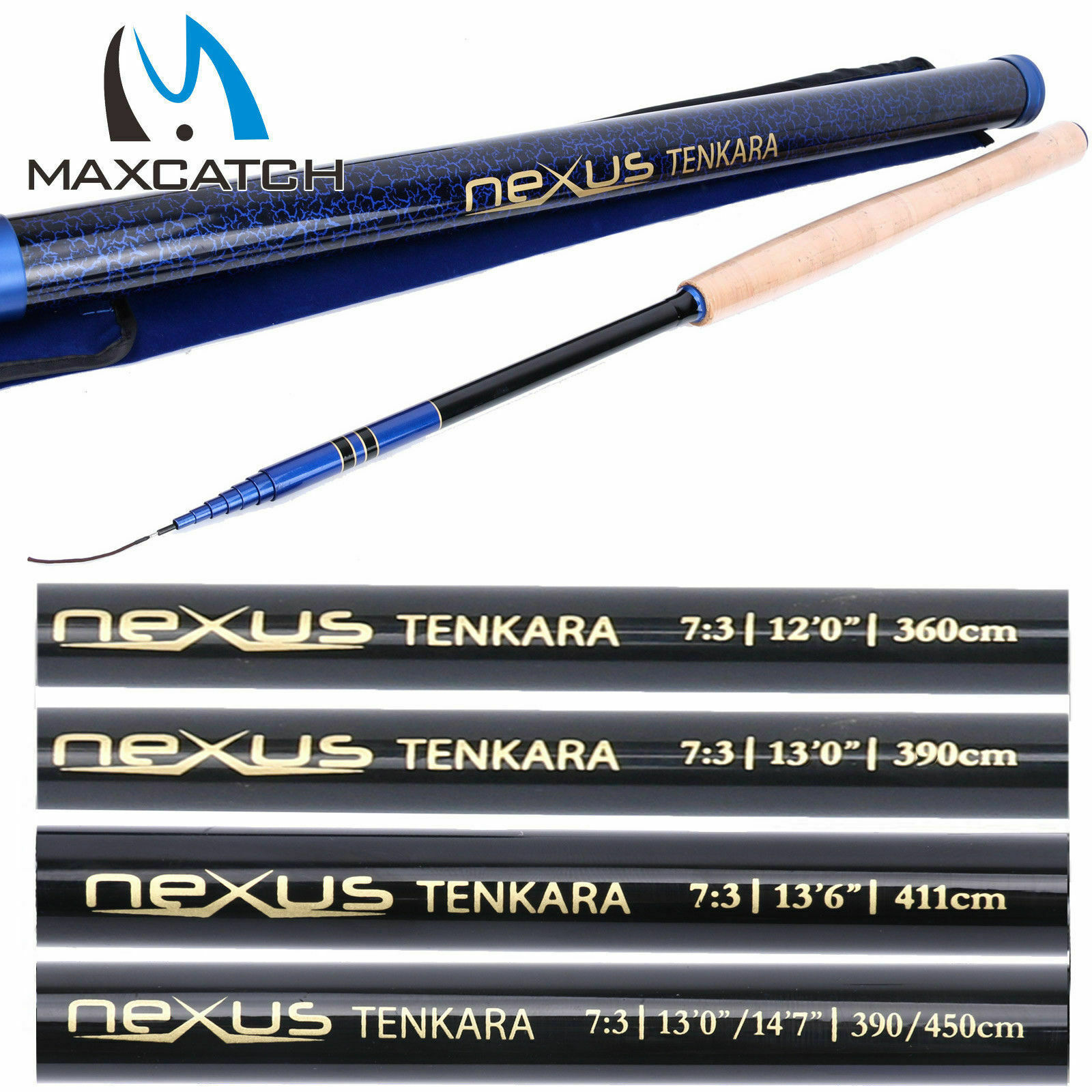 Maxcatch Tenkara Fly Fishing Rod Telescoping Rod: 9/9'6''/10/11/12/13 ...