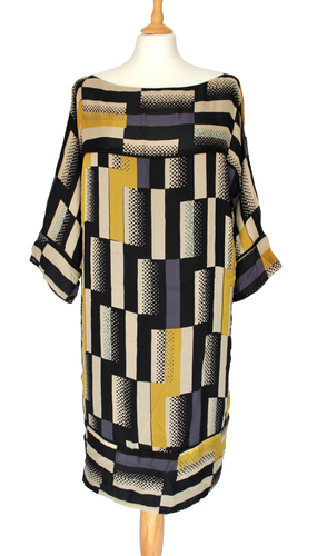 DIANE VON FURSTENBERG Silk Dress 1920s SONIA DELAUNAY/OMEGA WORKSHOPS ...