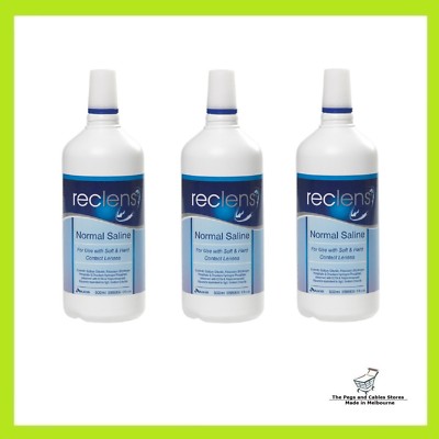 3x Reclens Normal Saline Solution Contact Lens 500mL | eBay Australia