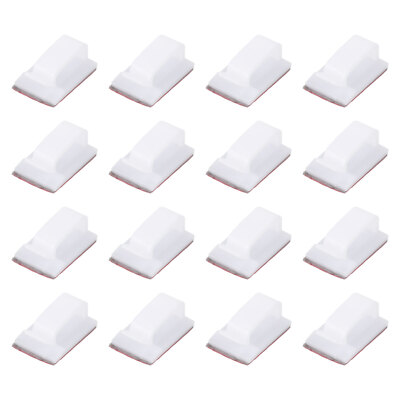 Cable Clips, 100pcs Adhesive Cable Clamp Clip Wire Holder White 14x20mm ...
