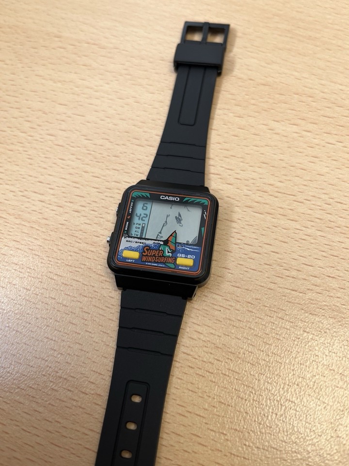 Vintage Casio GS-20 Super Windsurfing Game Watch - fully working see ...