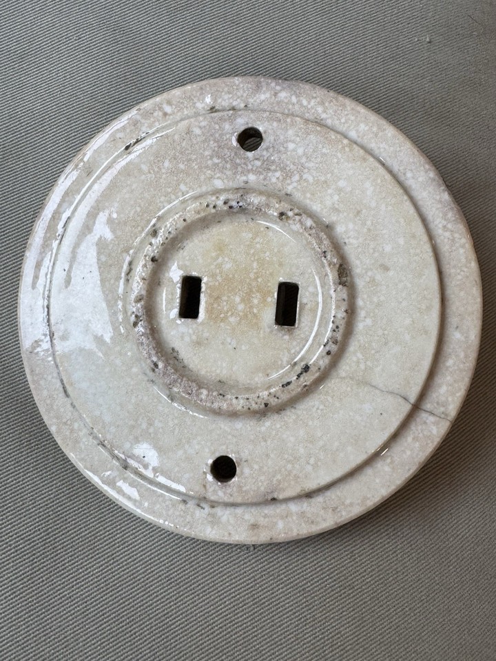 RARE Antique 1880’s Edison-Lalande Wet Cell Porcelain Battery Cover | eBay