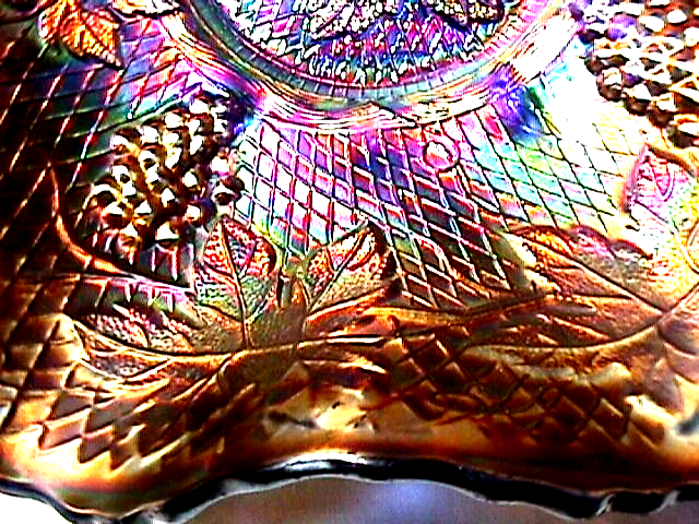 "CONCORD" BOWL 8 1/2" GREEN 6 RUFFLE SUPER FANTASTIC COLOR CARNIVAL BY ...