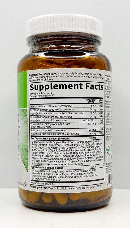 Garden of Life Vitamin Code Raw B-Complex Supplement Sealed 120 ...
