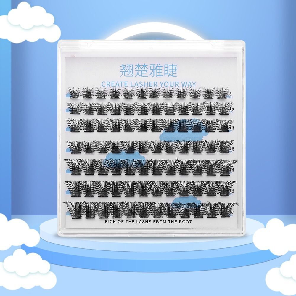 Volume Wispy Individual Lashes False Eyelashes Clusters Eyelash ...