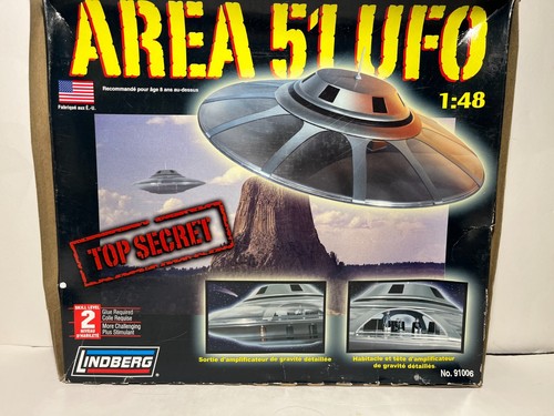 Lindberg 2007 AREA 51 UFO 1/48 Plastic Model Kit #91006 Top Secret ...