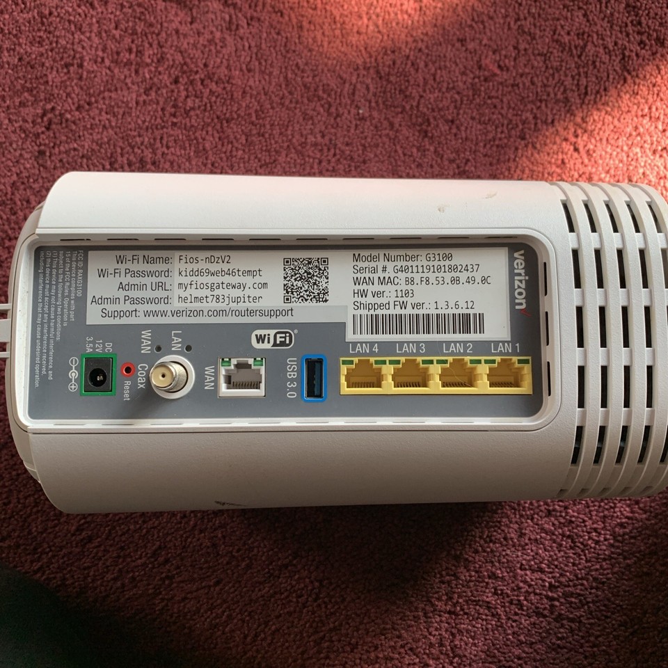 Verizon /Fios Home Router G3100 | eBay