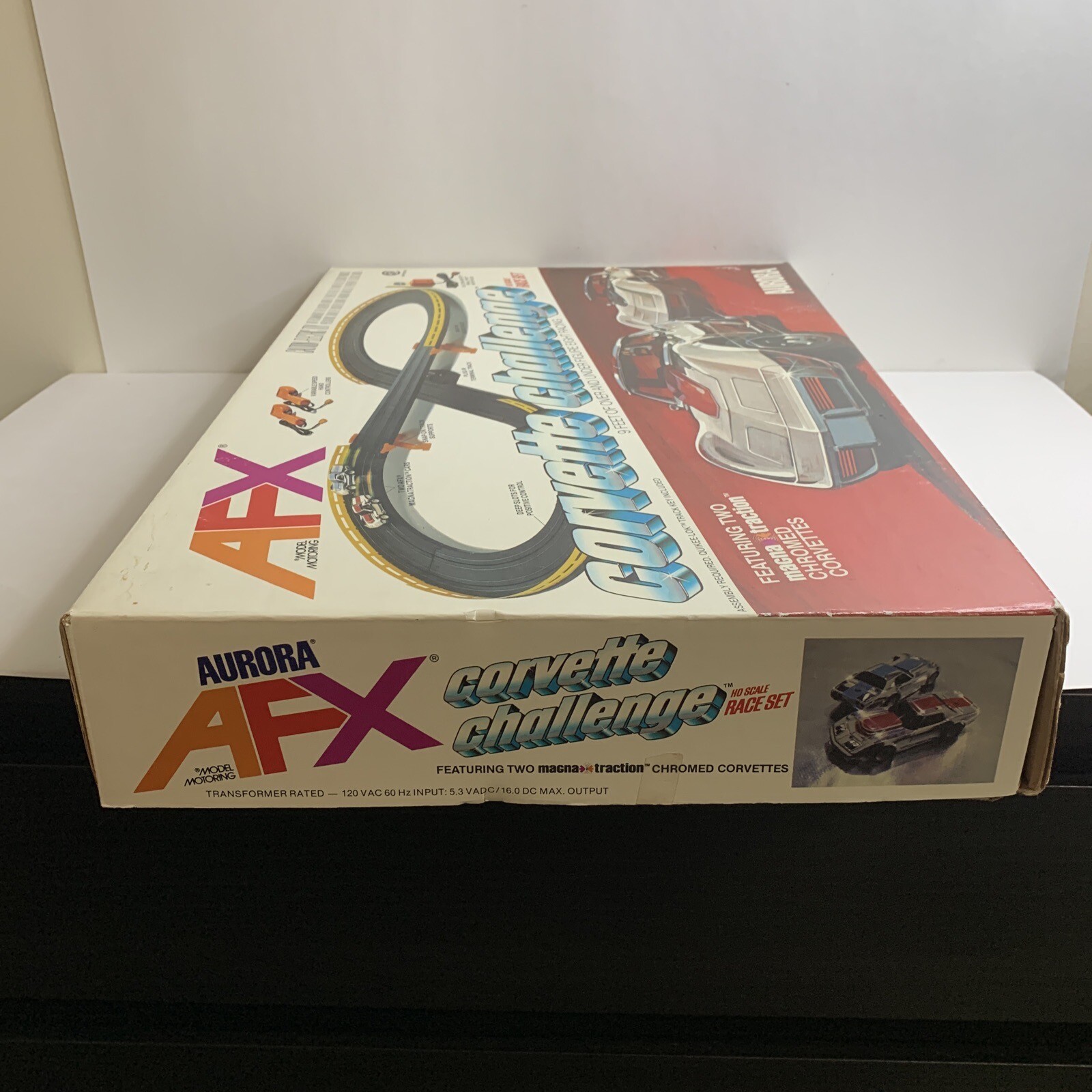 Aurora AFX Corvette Challenge Hi Scale Race Set Magna Traction Chromed ...