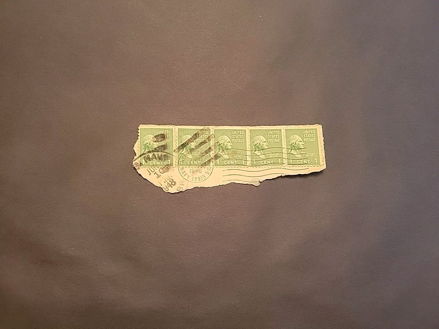 UNITED STATES POSTAGE VINTAGE ONE CENT SET STAMPS 5 EXTREMELY RARE SET ...