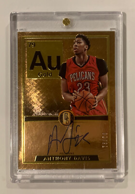 2015-16 Panini Gold Standard Au Gold Anthony Davis AUTO 73/79 Pelicans ...