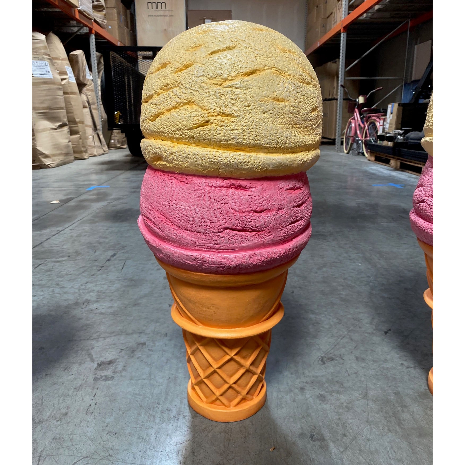 Two Scoop Ice Cream Over Sized Resin Statue Restaurant Display Prop ...