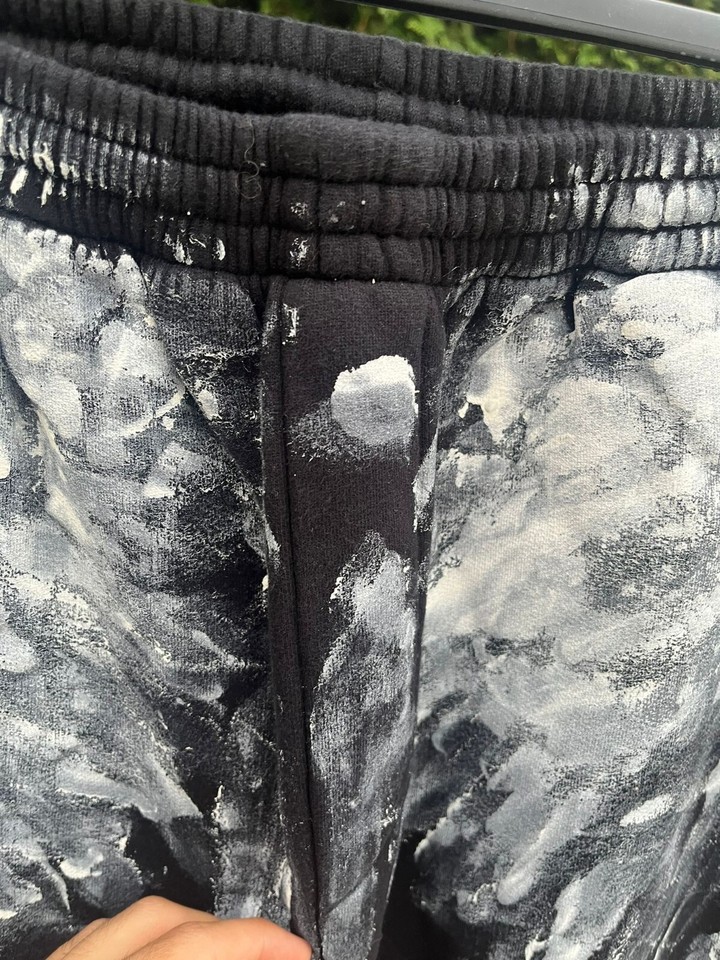 Balenciaga , Paint Splatter Sweatpants in Black & White BNWT L | eBay