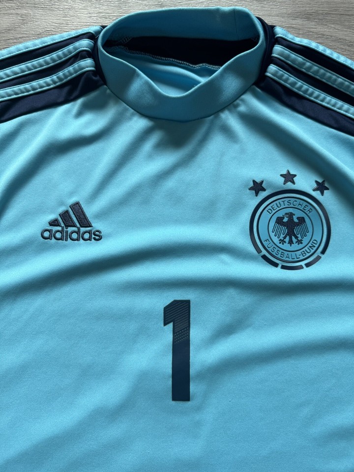 Germany #1 Neuer 2012 2014 Goalkeeper GK Football Jersey Shirt Adidas S ...