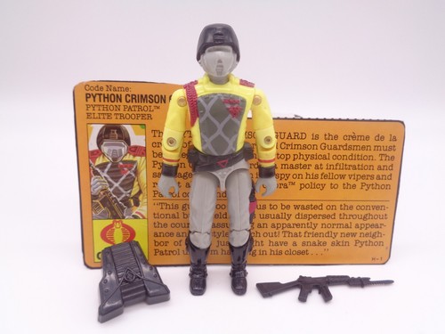 GIJOE 1989 PYTHON PATROL CRIMSON GUARD 100% Complete with Filecard GI G ...