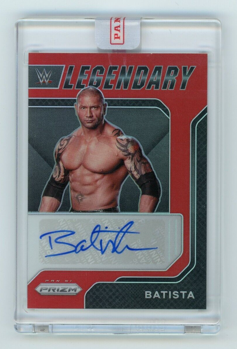 2022 Panini Prizm WWE Dave Batista Auto Red /99 Legendary Autograph ...