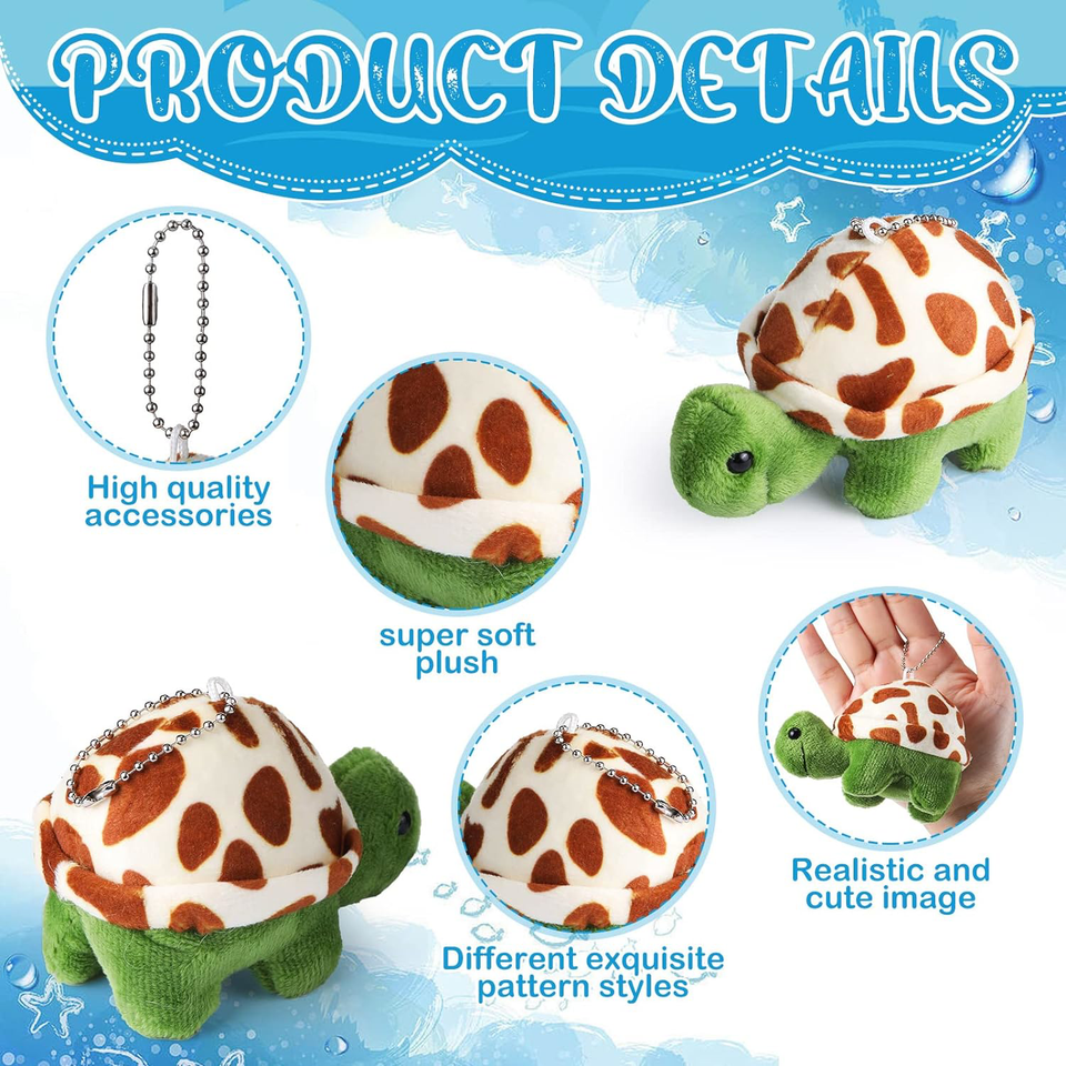 36 Pcs Mini Turtle Stuffed Toy Bulk Small Turtle Animal Plush Toys Soft ...
