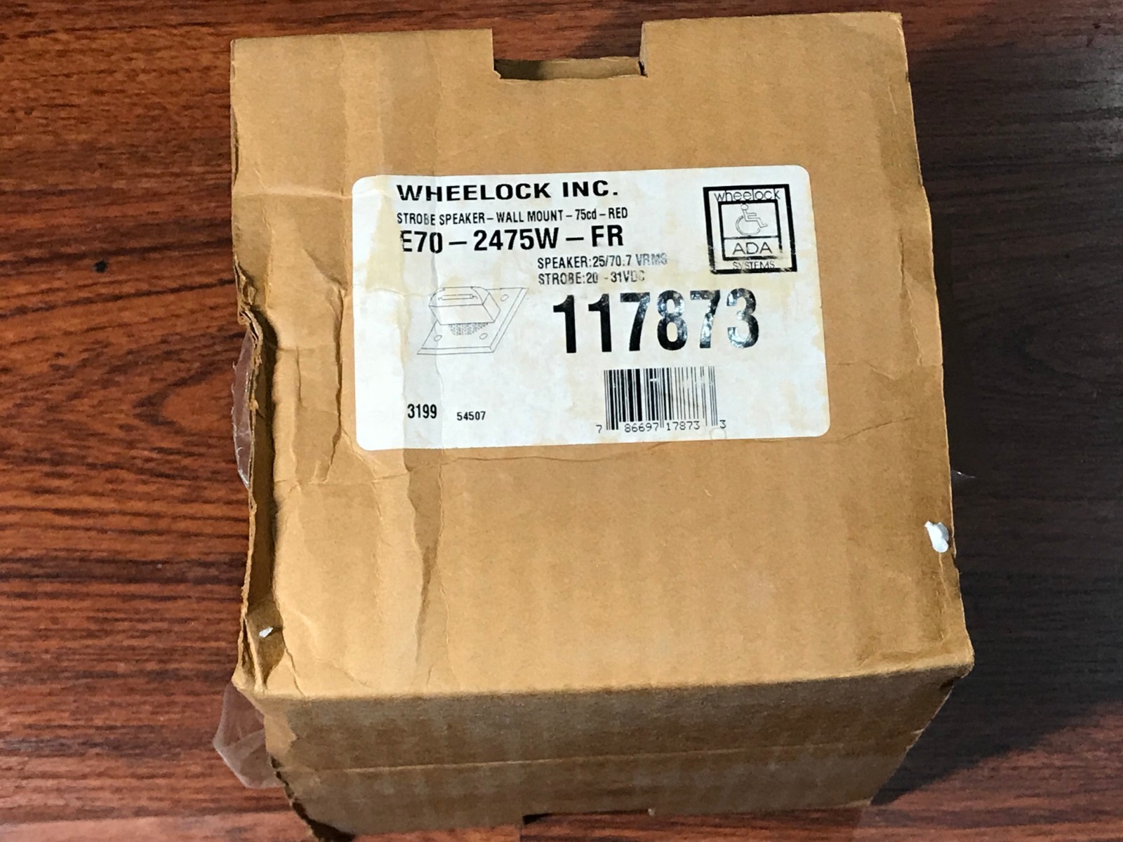 New Wheelock E70-2475W-FR P/N # 117873 Strobe Speaker Wall Mount 75cd ...