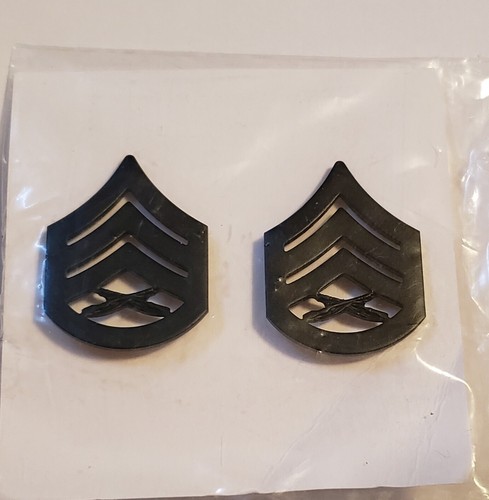 New USMC Metal Utility Black Zinc Staff Sergeant Marine Military Pin ...