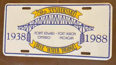 1988 POINT EDWARD ONTARIO - PORT HURON MICHIGAN BLUE WATER BRIDGE ...
