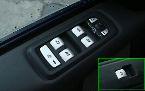Silver Alloy Window Lift Lock Switch Button Sticker For Freelander 2 ...