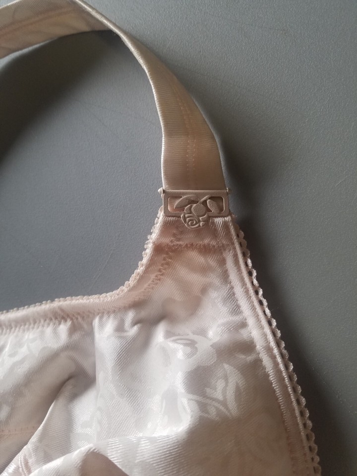 Vtg New NWT NOS Goddess Style 110 Bra White & Peach | eBay