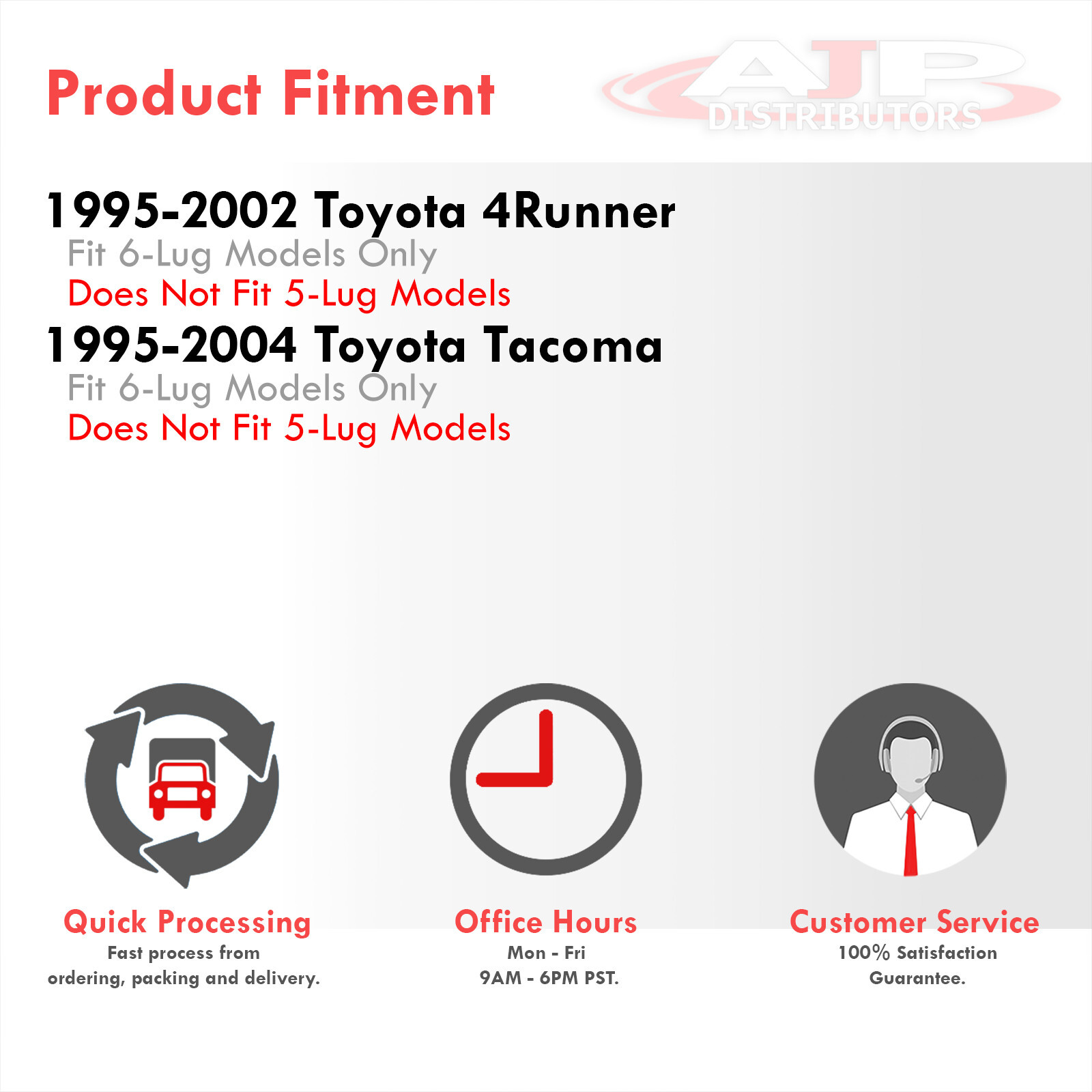 2" Black Front Leveling Lift Kit For 1995-2004 Toyota Tacoma / 4Runner ...