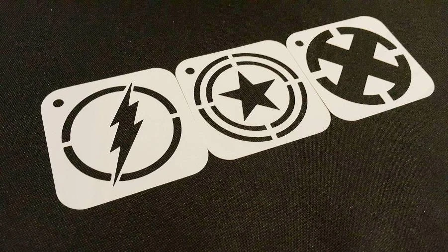 Flash Superhero Stencil
