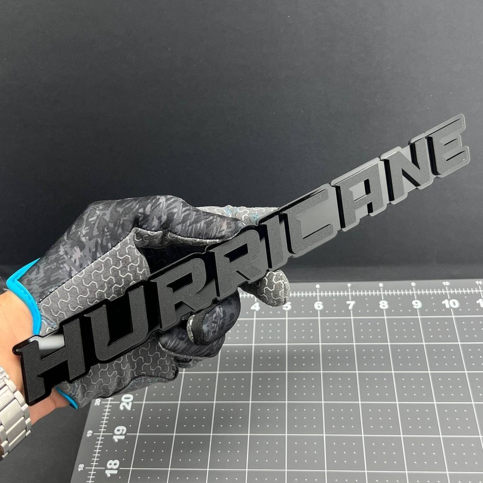 1PC HURRICANE 3D Multicolor Acrylic Emblem Badge for Car SUV or Truck ...