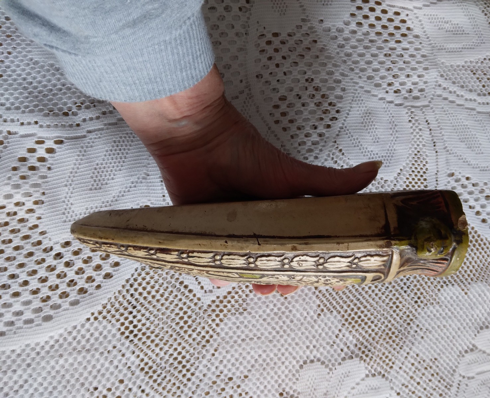 Vintage Ceramic Wall Pocket Vase Japan Hunting Scene | eBay