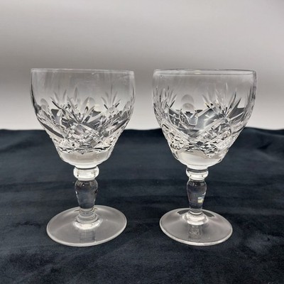Royal Brierley Crystal Elizabeth Wine Glass x2 12cms Height 140ml ...