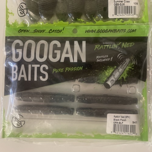 Lot of 4 Googan Baits- Bandito Bug, Krackin’ Craw, Rattlin’ Ned, Nuke ...