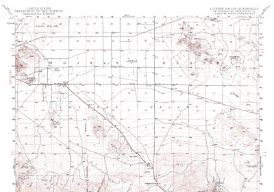 Lucerne Valley Quadrangle California 1947 Topo Map USGS 15 Minute ...