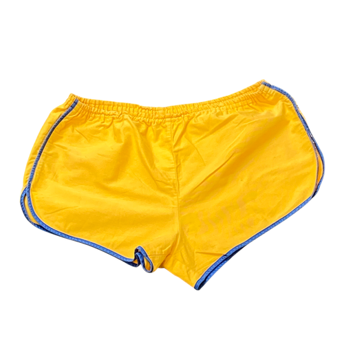 Vintage Sprinter Running Shorts 30W Yellow Elastic Waist Pocket ...