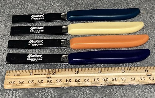 LQQK! Set of FOUR *BRAND NEW* Old Stock QUIKUT Stainless Paring Knives ...