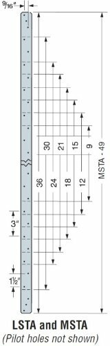 Simpson Strong-Tie MSTA30 30-Inch Medium Strap Tie 50 Pk | eBay