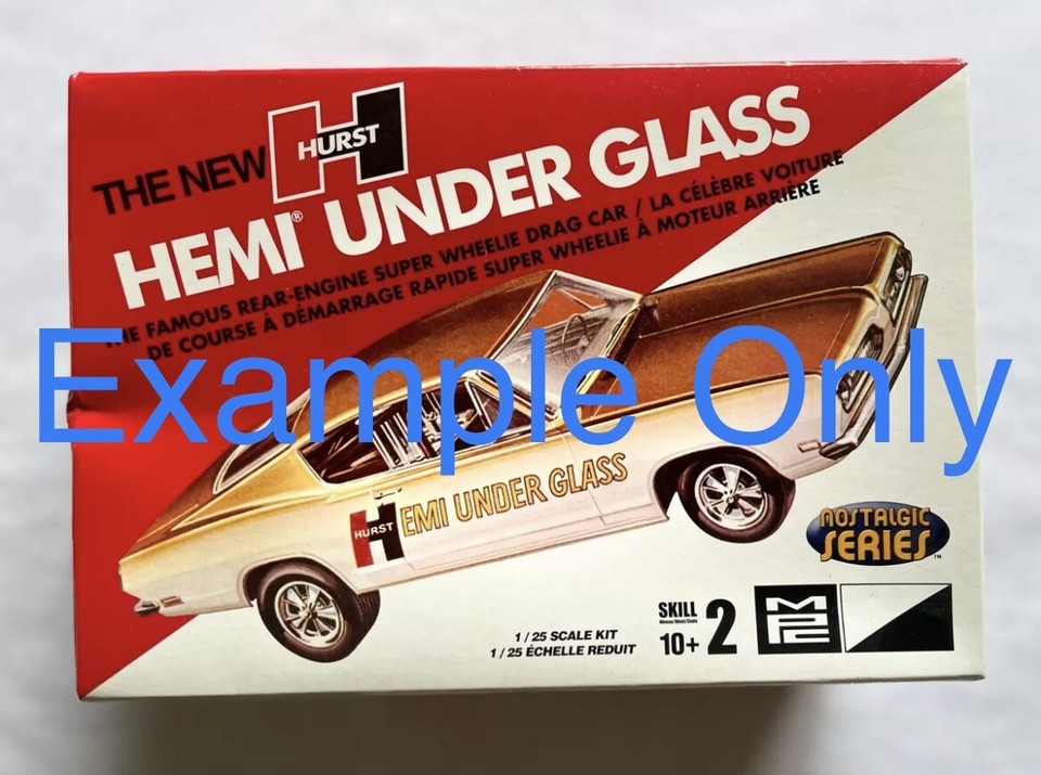 MPC The New Hurst Hemi Under Glass #38418 1/25 Scale Model Kit (No Box ...