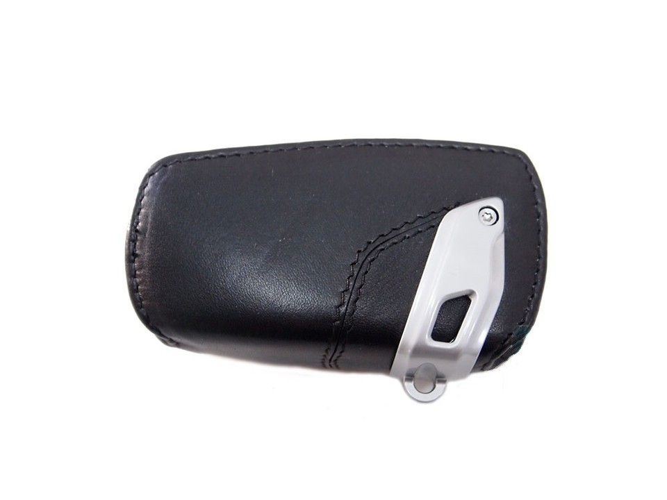 GENUINE BMW Leather Key Case/Fob; Black/Black 82292219911 | eBay