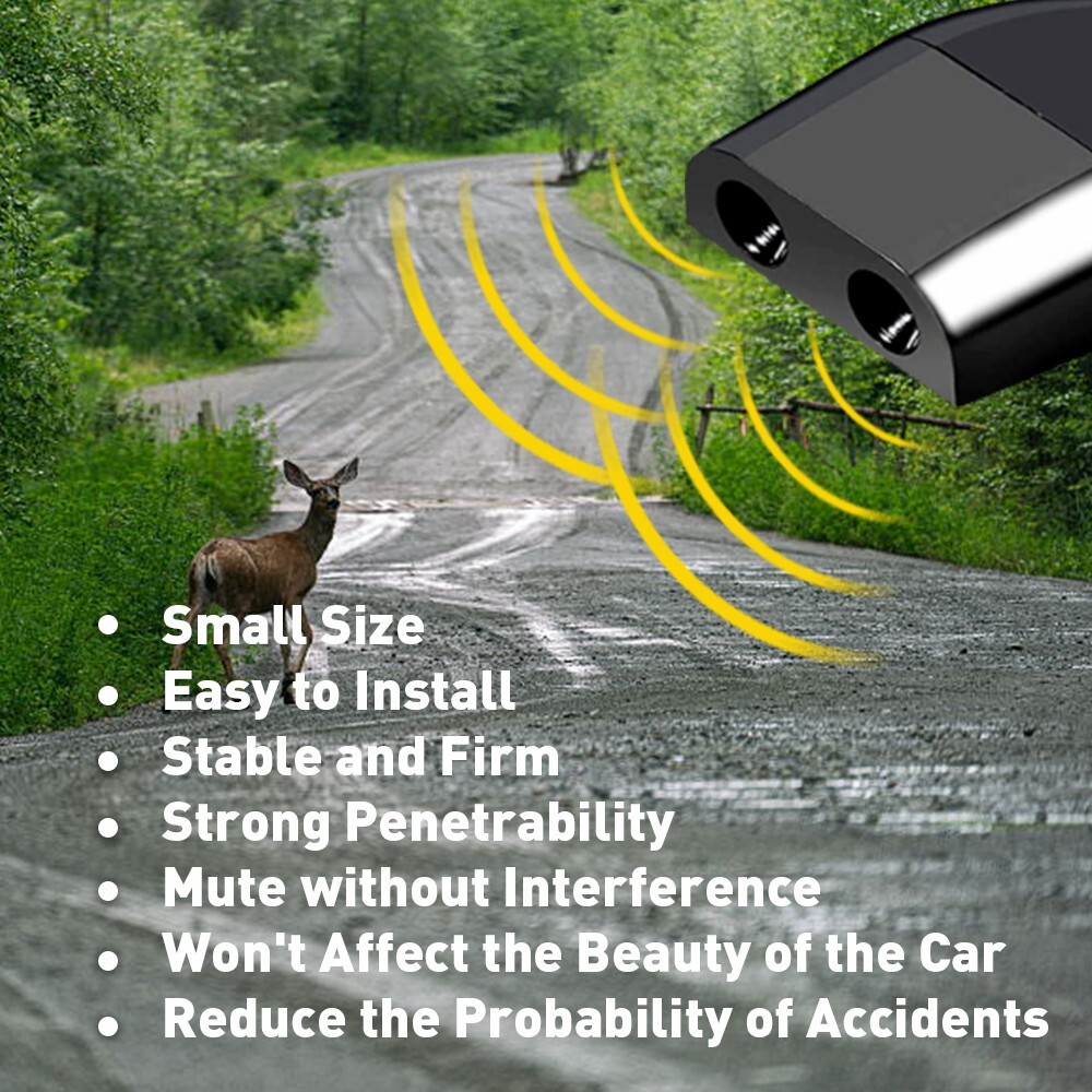 4PC Ultrasonic Car Deer Alert Whistle Warning Animal Repeller Auto ...