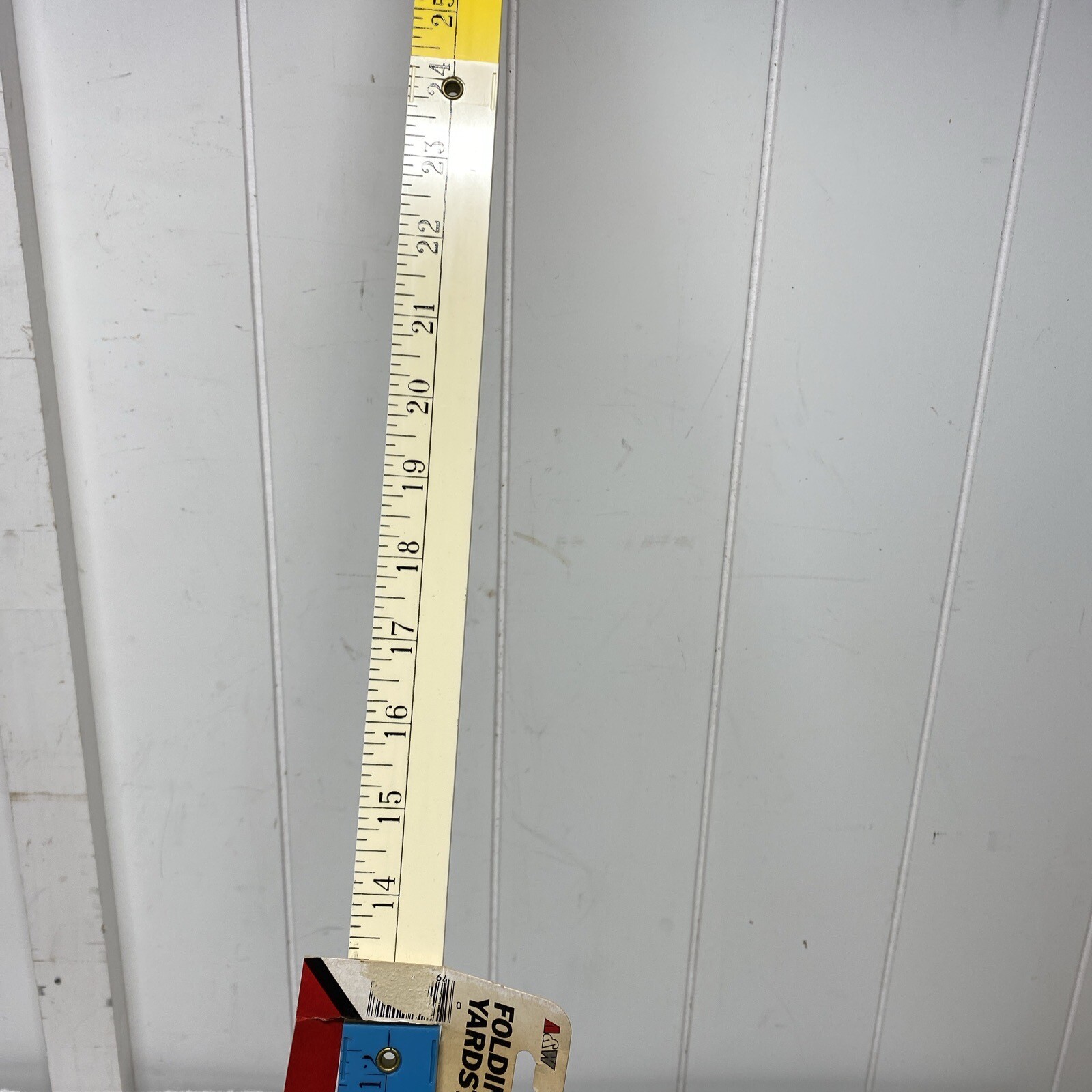 Vintage A&W Folding Yard Stick Blue, White And Yellow | eBay