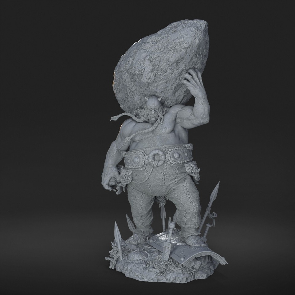 Obelix 3D Printed Figure, Asterix & Obelix Collectible Statue ...