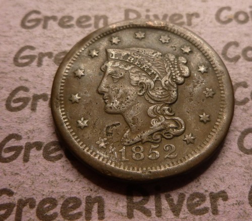 1852 Large Cent #N20 Braided Head Coin (1839-1857 ) | eBay