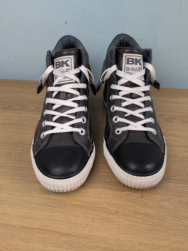 British Knights Men's High Top Trainers Grey Black Roco Shoes, Size UK ...