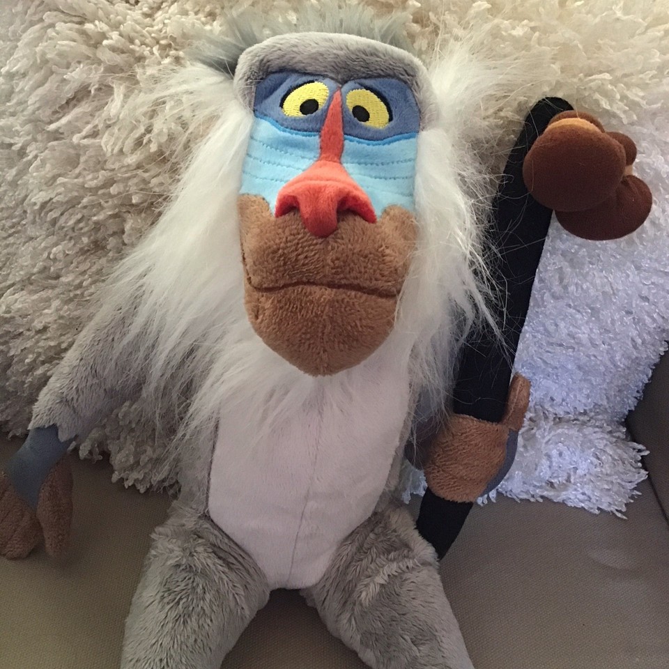 Disney Store Lion King Rafiki monkey Plush Baboon Soft Toy 15”/38cm ...