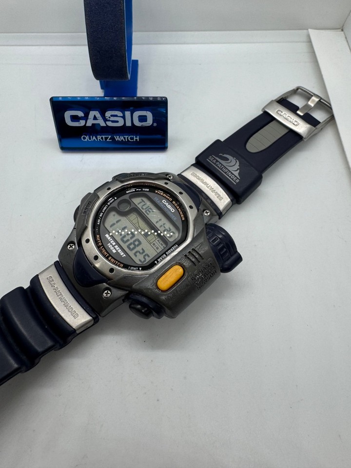 Casio SPF-10 Sea Pathfinder External Thermo Scanner Moon Phases Rare ...