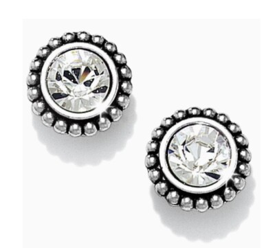Brighton TWINKLE Swarovski 3/8” Crystal Medium Post Stud Earrings | eBay